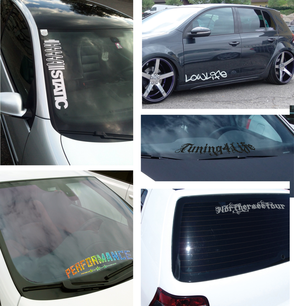 Heckscheibenaufkleber Tuning Oil Slick Stickers Auto für VW Audi Bmw...
